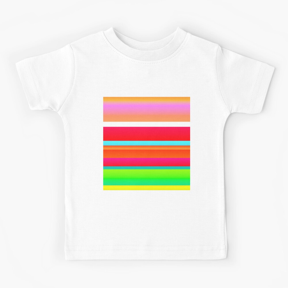 "Bright summer color palette striped (summer style)" Kids T-Shirt by ...