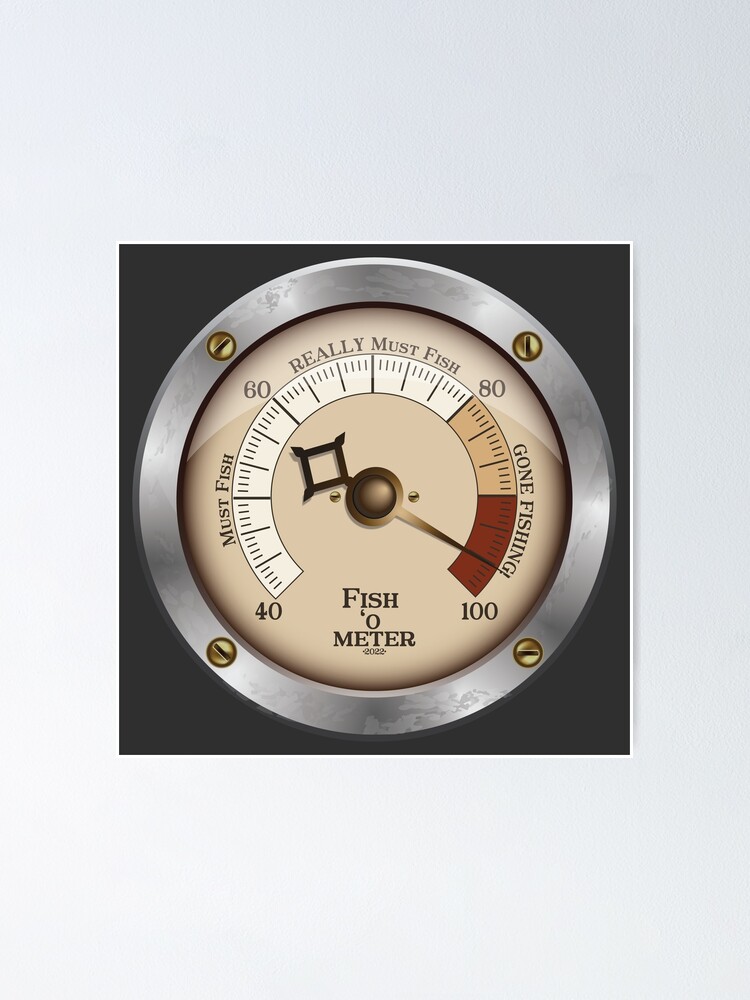 "Fish 'O Meter" Poster for Sale by petrol-blue | Redbubble