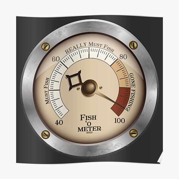 "Fish 'O Meter" Poster for Sale by petrol-blue | Redbubble