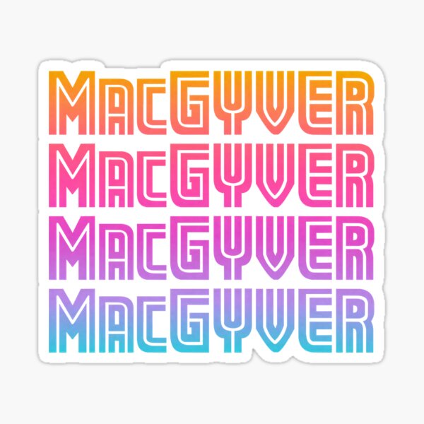 "Every Journeys Bind MacGyver" Sticker for Sale by claramariea | Redbubble