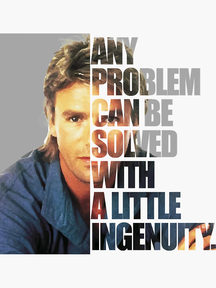 "Every Journeys Bind MacGyver" Sticker for Sale by claramariea | Redbubble