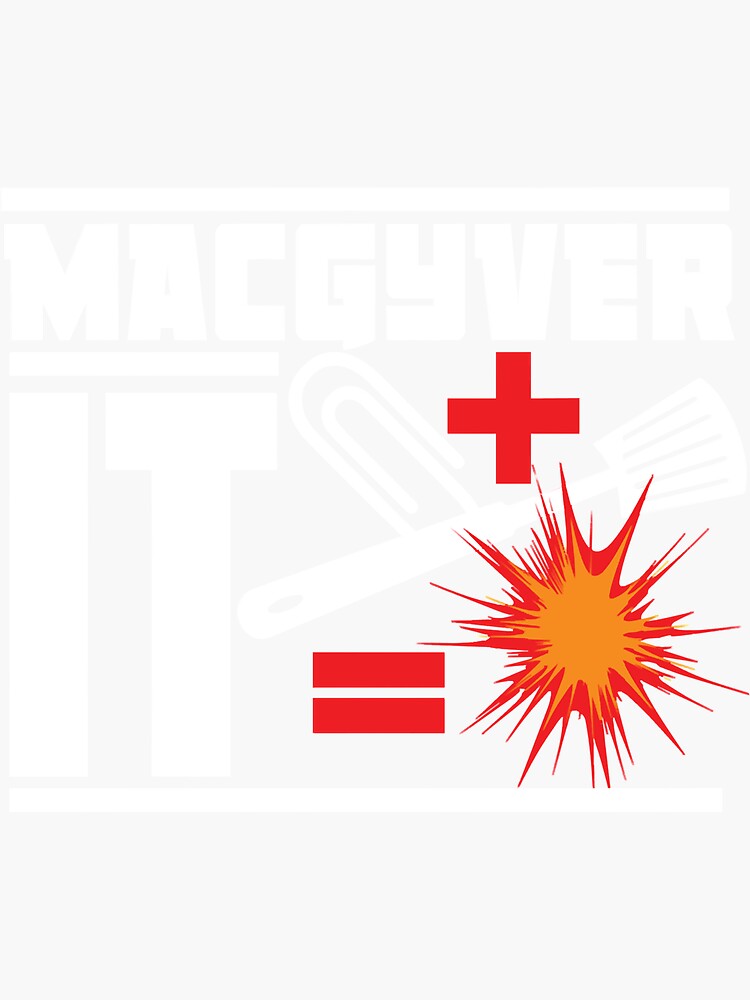 "Every Journeys Bind MacGyver" Sticker for Sale by claramariea | Redbubble