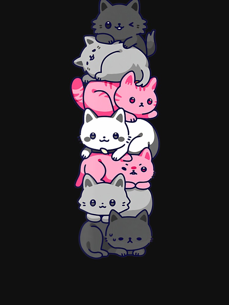 "Demigirl Pride Cat Lgbt Demi Girl Flag Cute Kawaii Cats" T-shirt for ...