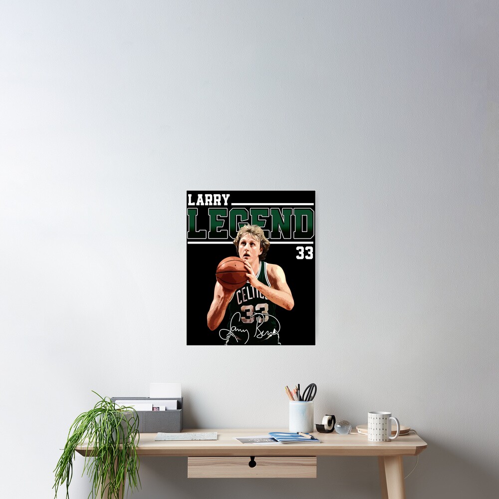 Póster «Larry Bird Larry Legend Basketball Signature Vintage Retro 80s ...