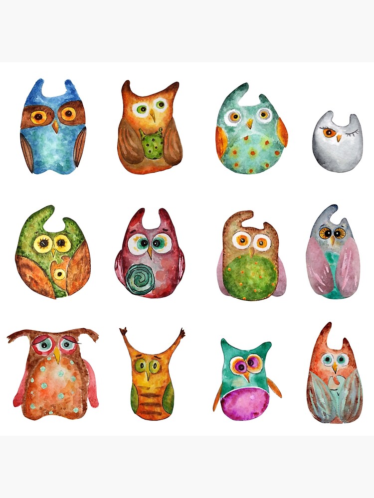 "Funny Owls" Poster for Sale by alamuk96 | Redbubble