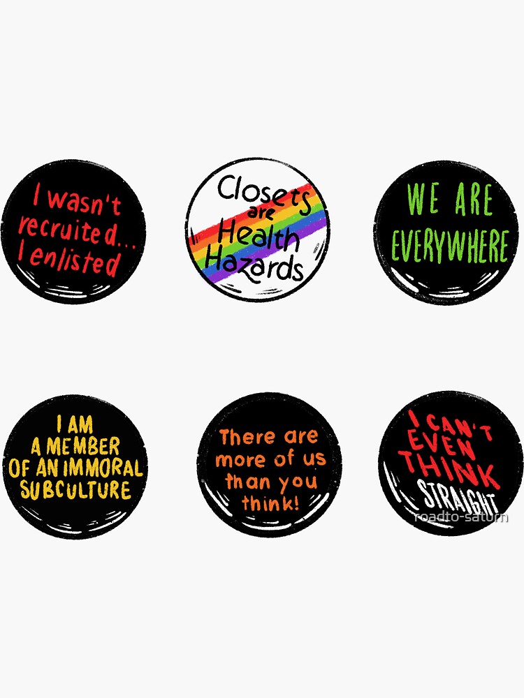 "Vintage pride pins: Subtle Pride Sticker Set " Sticker for Sale by ...