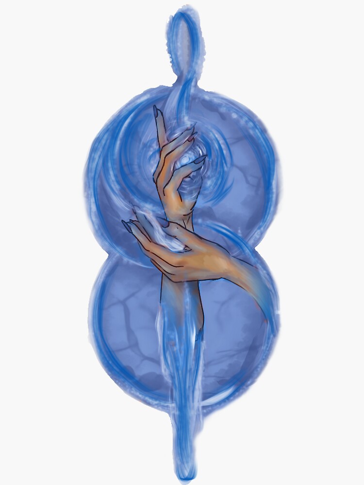 "shifting symbol blue" Sticker for Sale by Rosieisdying | Redbubble
