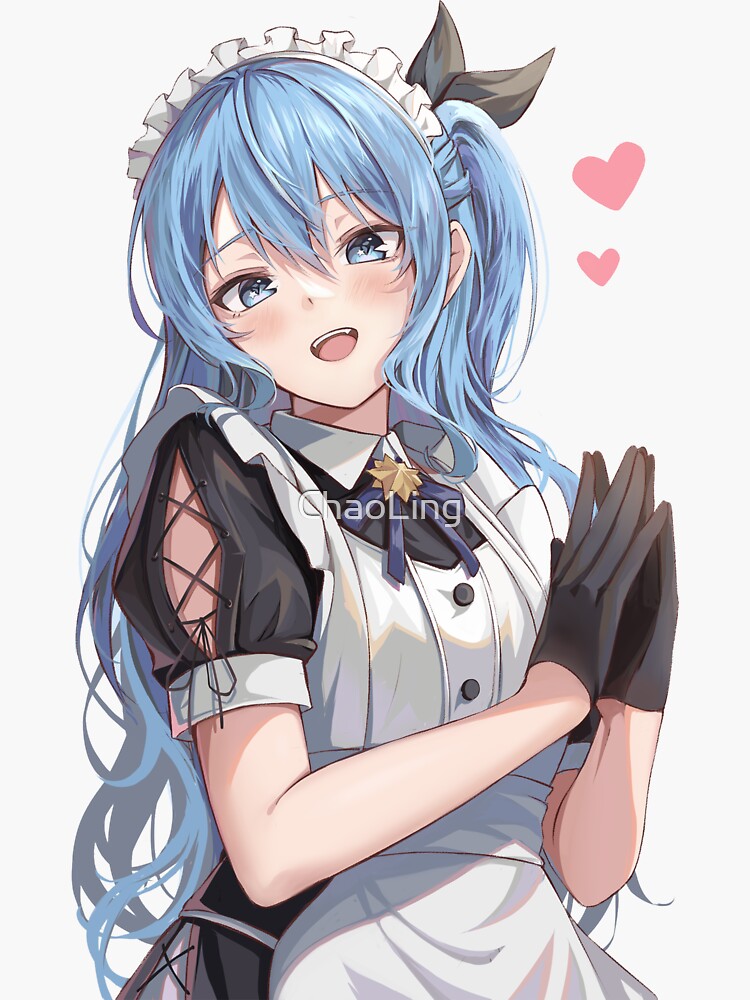 "Hoshimachi Suisei maid" Sticker for Sale by ChaoLing | Redbubble