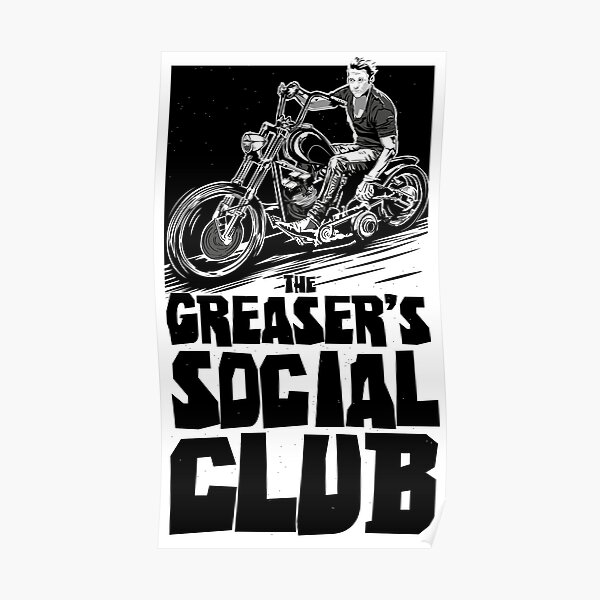 "Custom Chopper Greaser" Poster for Sale by GreaserCafe | Redbubble