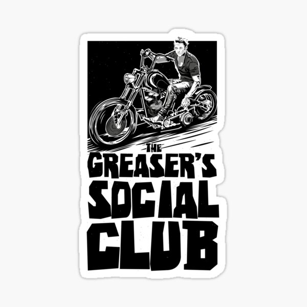"Custom Chopper Greaser" Sticker for Sale by GreaserCafe | Redbubble