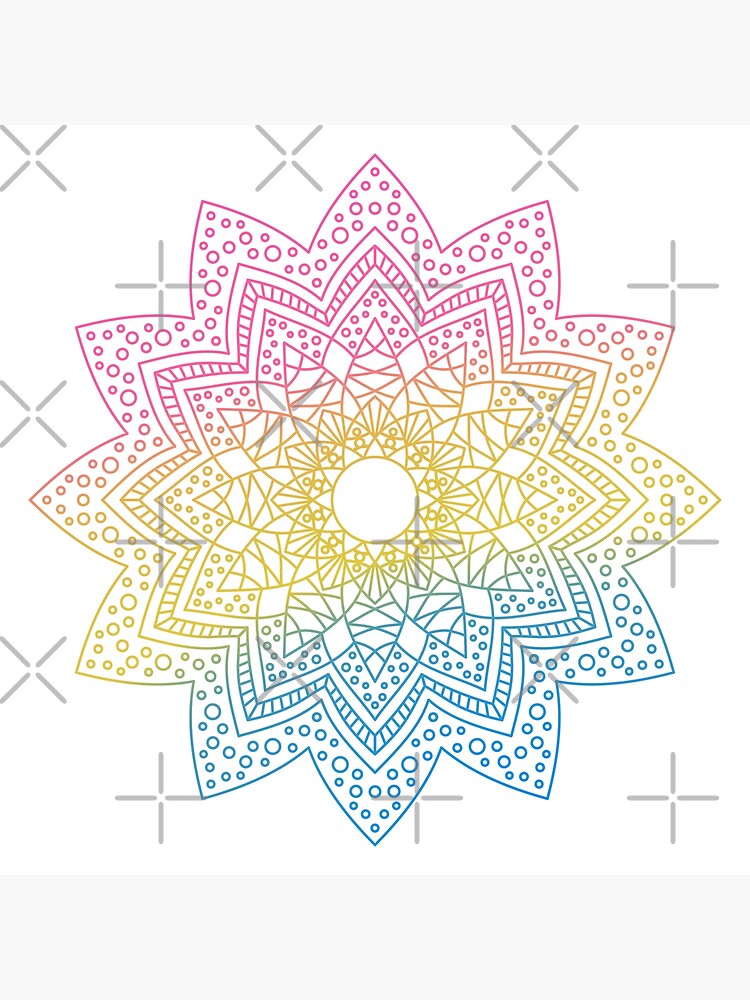 "Mandala Subtle Abstract Pan Pride Flag Pink Blue" Poster for Sale by ...