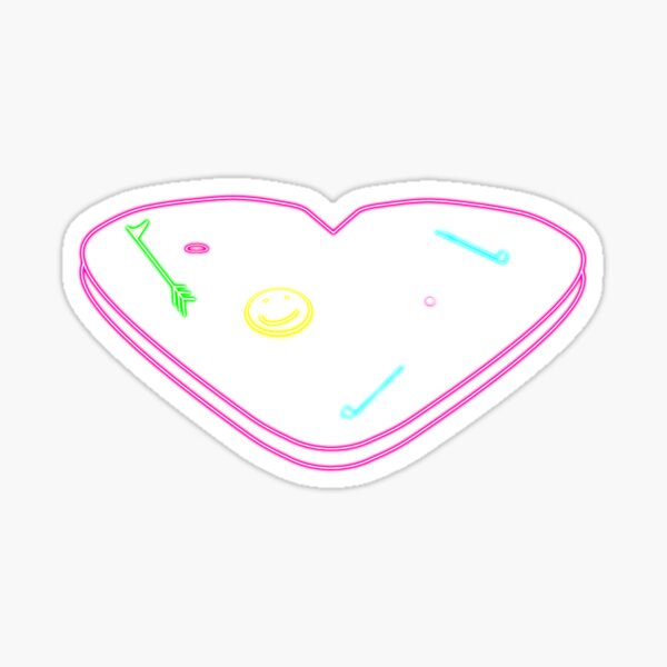 "Neon Golf Heart Shaped Putting Green Neon Heart" Sticker for Sale by ...