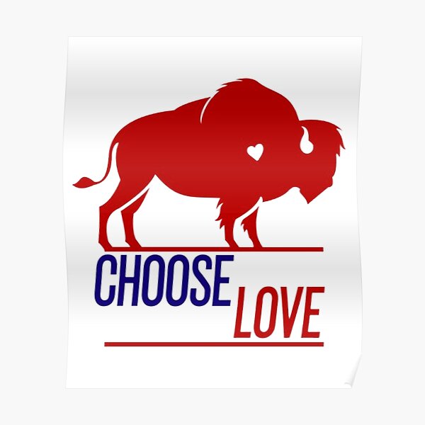 "Choose Love Buffalo Stop Hate End Racism Choose Love Buffalo" Poster ...