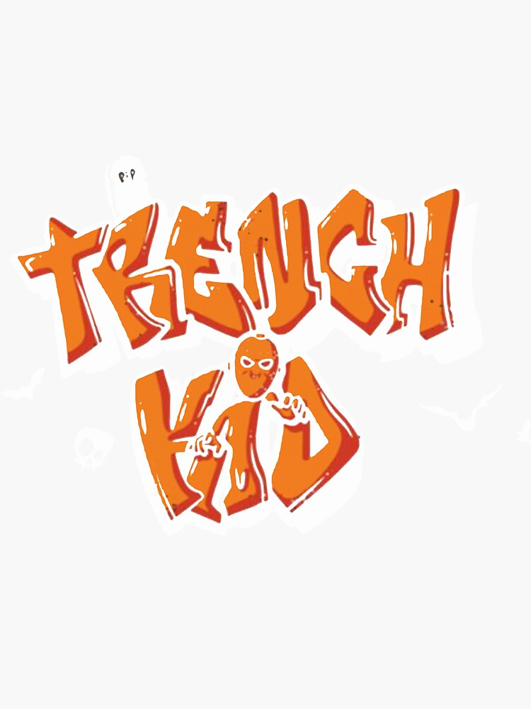 "Lil Tjay Merch Trench Kid Tee Black" Sticker for Sale by cauthang4564 ...