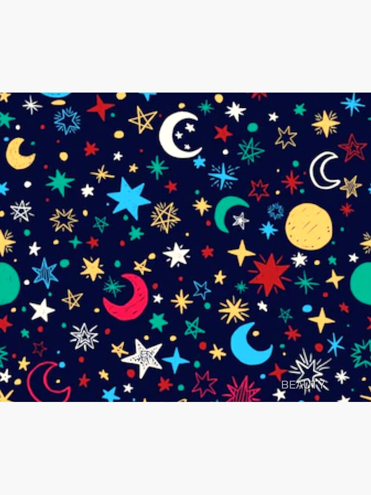 "Cool Moons and stars seamless patterns" Sticker for Sale by ...