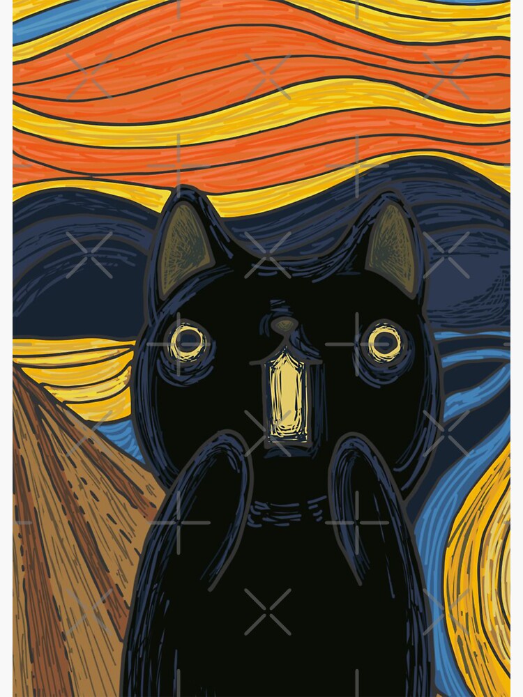 "The Scream Meow Best Design For Cats Lover" Sticker for Sale by NAJRAN ...