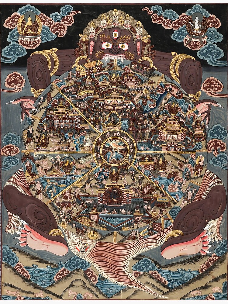 Bhavachakra, The Wheel of Life - Buddhist Thangka Print Premium Matte ...