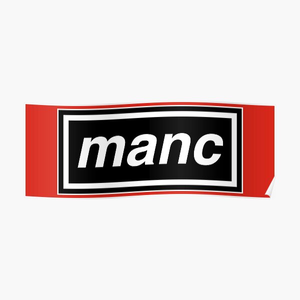 "Manc Reds Retro logo" Poster for Sale by ModSupporters | Redbubble