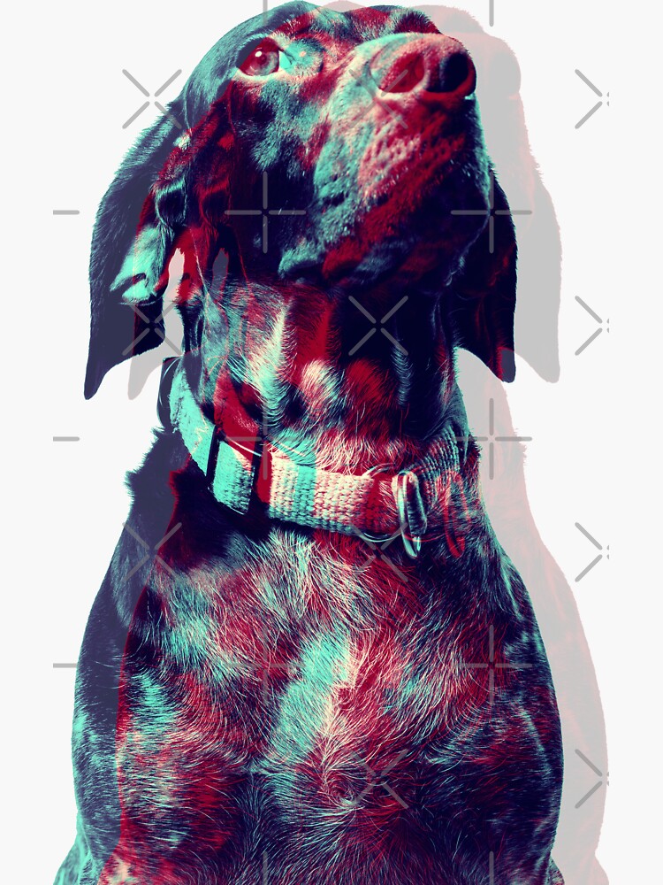 "Glitched Dog" Sticker for Sale by AwesomeBeans | Redbubble