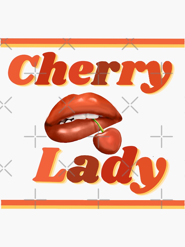 "Cherry Lady " Sticker for Sale by SierraMickey | Redbubble