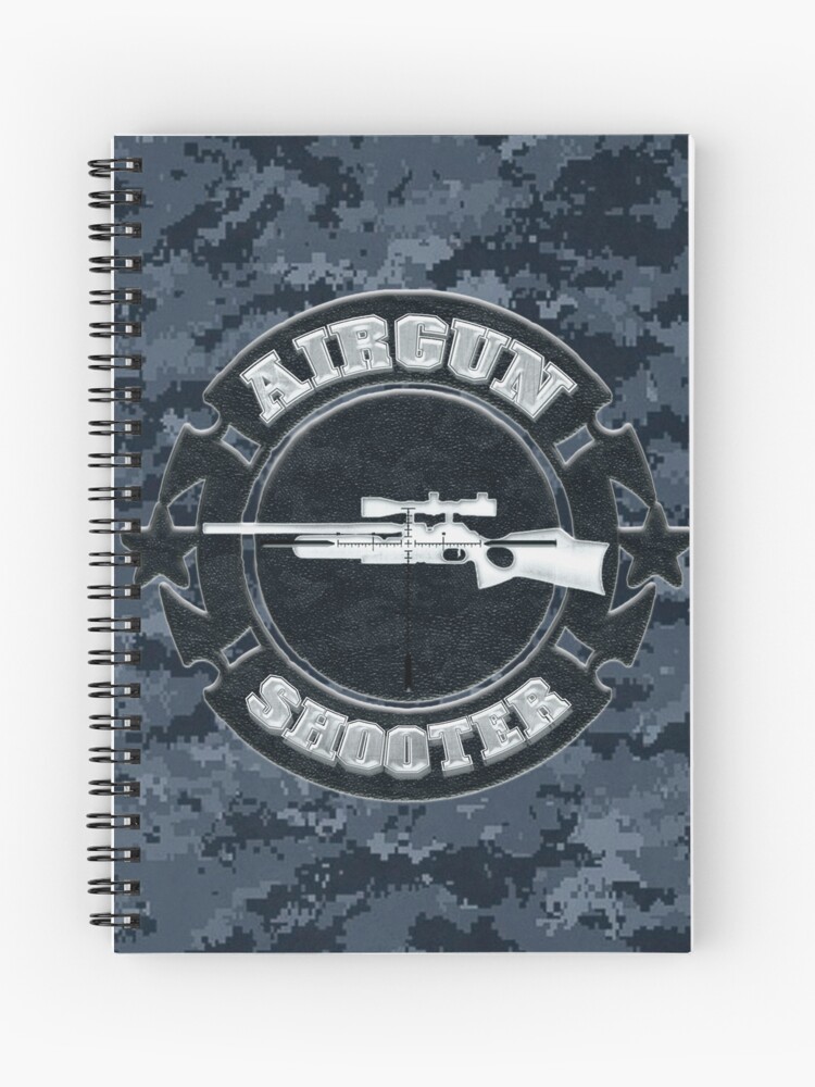"Airgun Shooter , Air Rifle logo" Spiral Notebook for Sale by ...