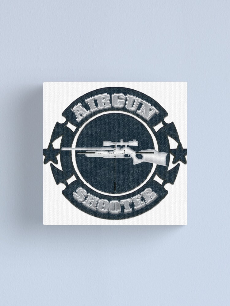 "Airgun Shooter , Air Rifle logo" Canvas Print for Sale by ...