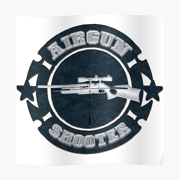 "Airgun Shooter , Air Rifle logo" Poster for Sale by TammyHunterArt ...