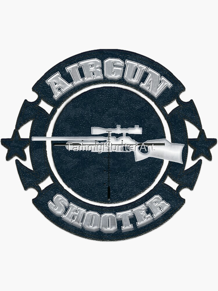 "Airgun Shooter , Air Rifle logo" Sticker for Sale by TammyHunterArt ...