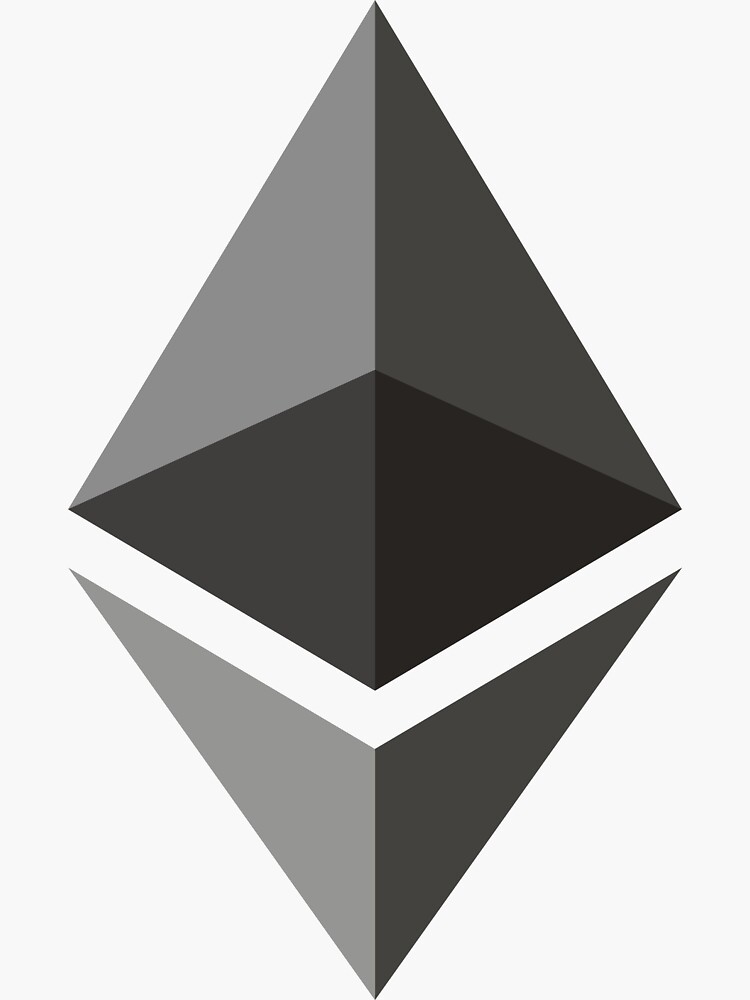 "Ether logo" Sticker by Ulufulu | Redbubble