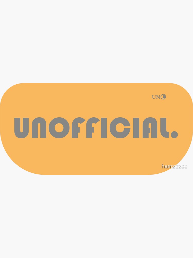 "unofficial | official t shirt design" Sticker for Sale by hamzazee ...