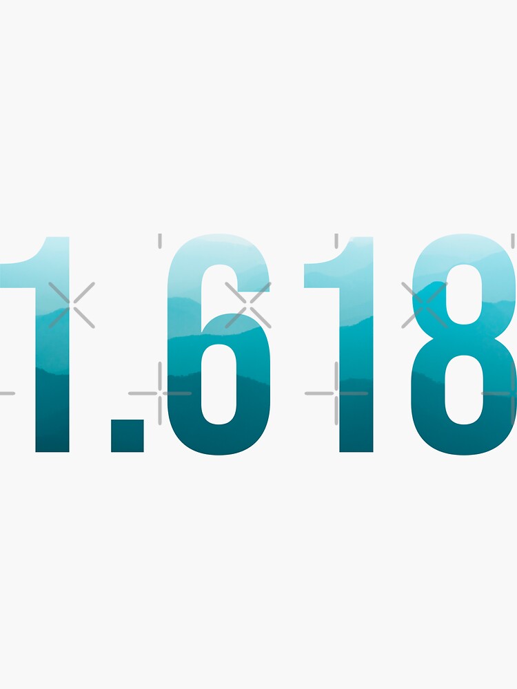 "Blue 1.618 Golden Ratio " Sticker for Sale by ghost888 | Redbubble