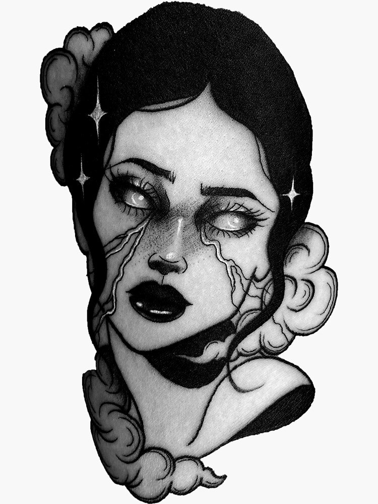 "Crying Lightning" Sticker for Sale by wonthurt | Redbubble