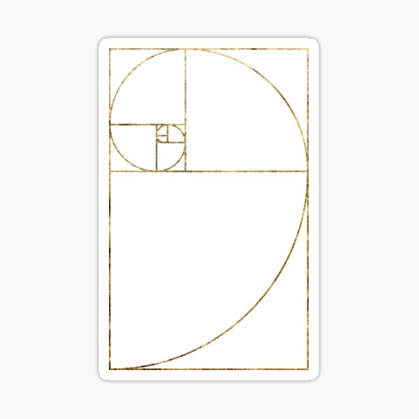 "Gold Golden Ratio " Sticker for Sale by ghost888 | Redbubble