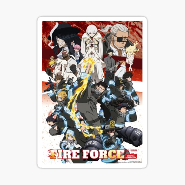 "Fire Force Design " Sticker for Sale by charylhtxra16 | Redbubble