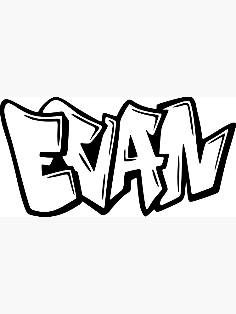 "Evan - Graffiti Name Design" Sticker for Sale by NameThatShirt | Redbubble