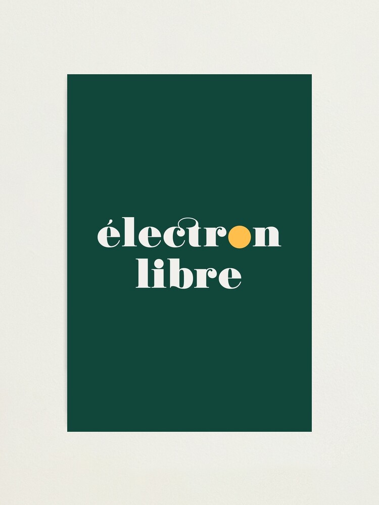 Impression photo « Électron Libre - Free Spirit (blanc) », par Belcordi | Redbubble