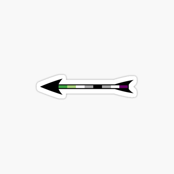 "Aromantic asexual pride arrow" Sticker for Sale by lunyssa | Redbubble