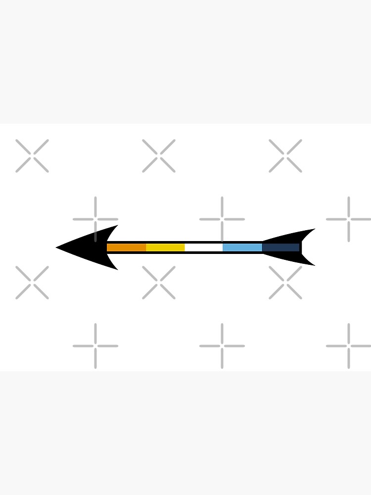 "Aromantic asexual pride arrow (orange and blue flag)" Poster for Sale ...