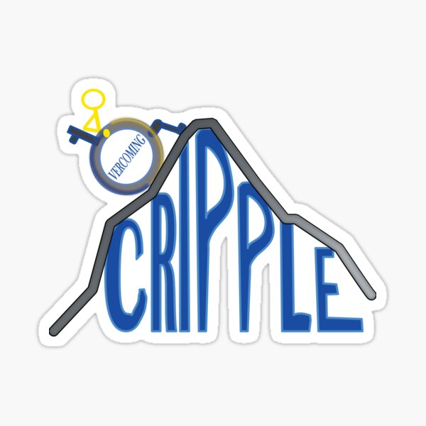 "Overcoming Cripple" Sticker for Sale by Twisted-Teeze | Redbubble