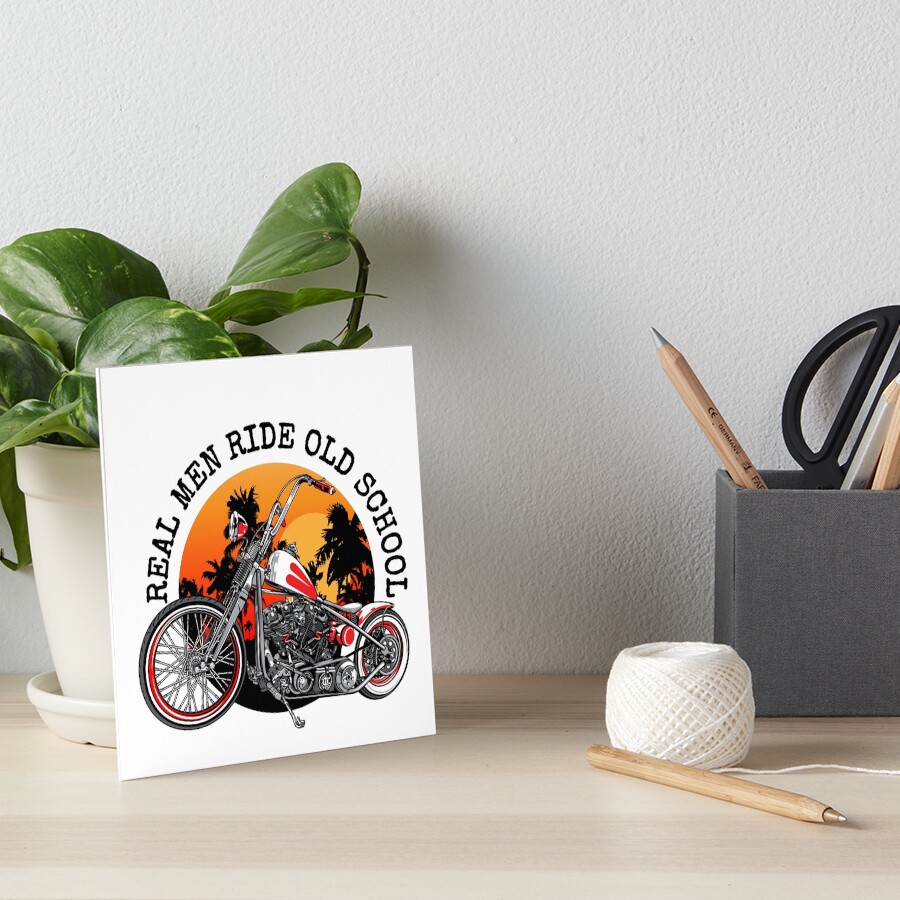 "Real men ride old school, biker quotes, vintage motorcycle ...