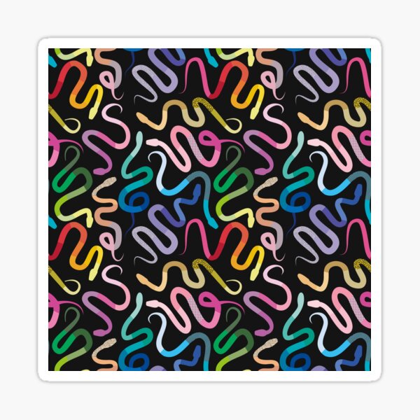"Rainbow Snakes" Sticker by cafelab | Redbubble