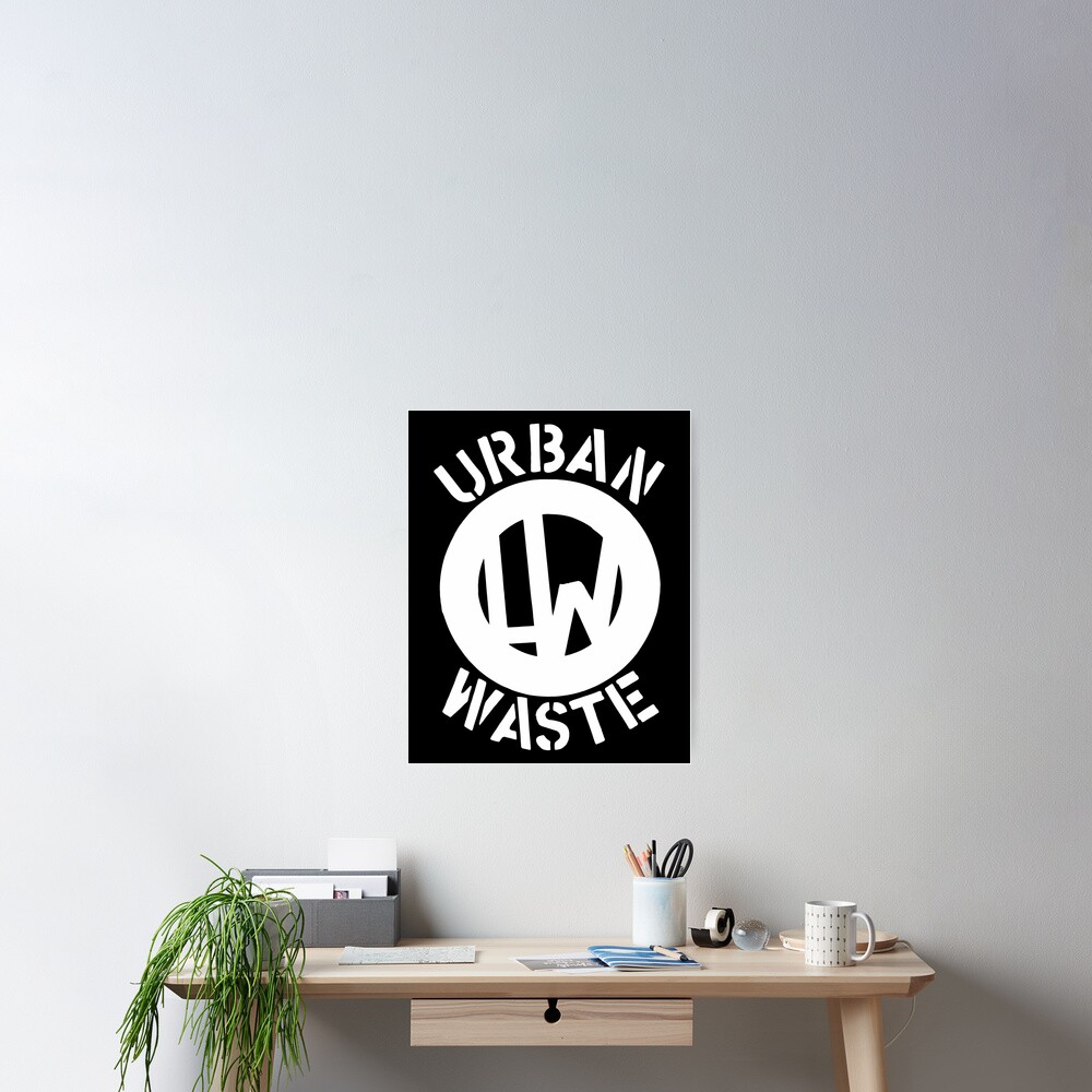 "Urban Waste Band Logo White" Poster for Sale by JeffreySears | Redbubble
