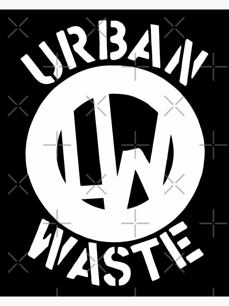 "Urban Waste Band Logo White" Poster for Sale by JeffreySears | Redbubble