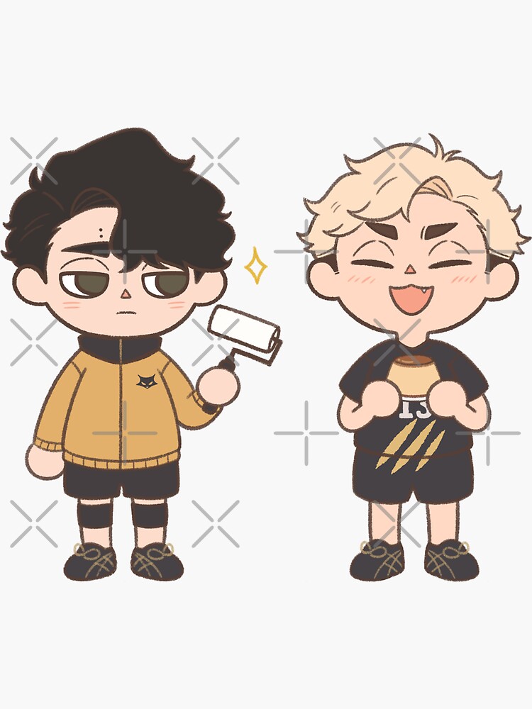 "Sakusa & Atsumu" Sticker for Sale by myneighbortooru | Redbubble