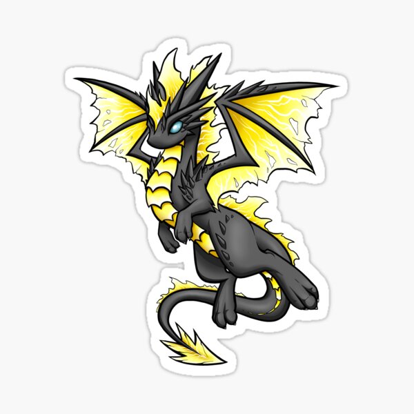 "Lightning Dragon" Sticker for Sale by bgolins | Redbubble