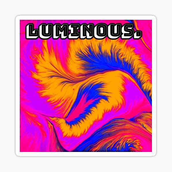"Luminous." Sticker for Sale by RAJSHIVA | Redbubble