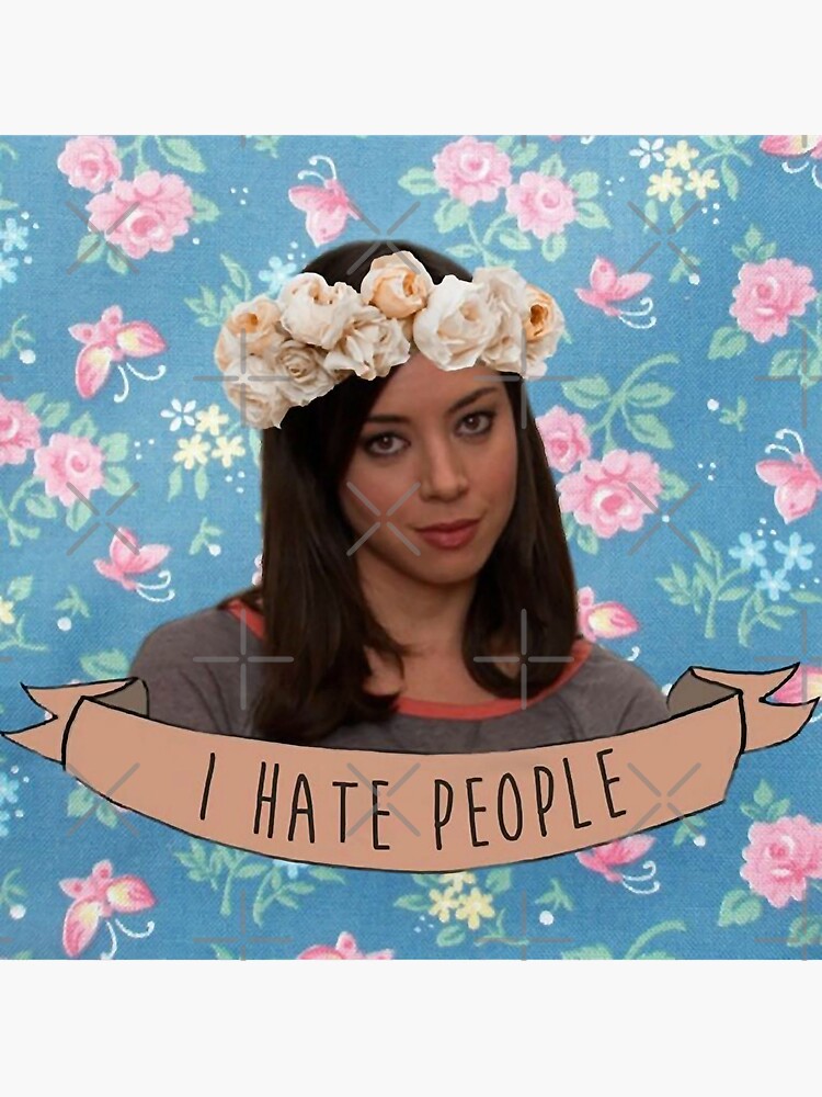 "Mens Funny I Hate People April Ludgate Cool Graphic Gift" Sticker for ...