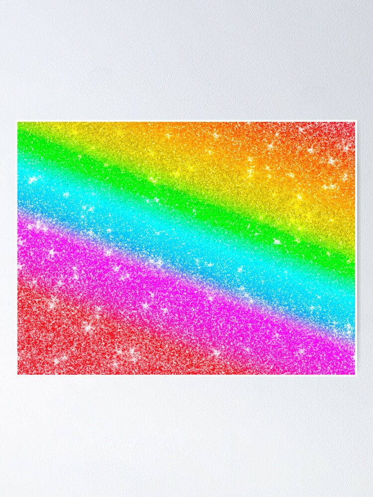 "Rainbow Glitter" Poster for Sale by Pride-by-Catty | Redbubble