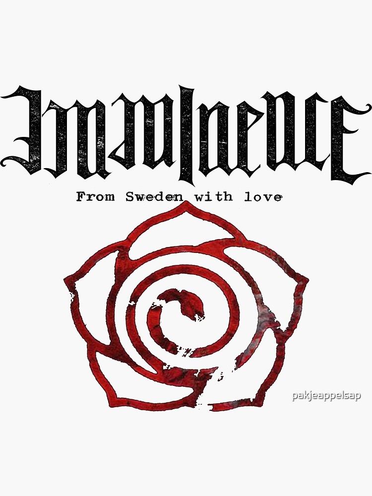 "IMMINENCE form sweden with love" Sticker for Sale by pakjeappelsap ...