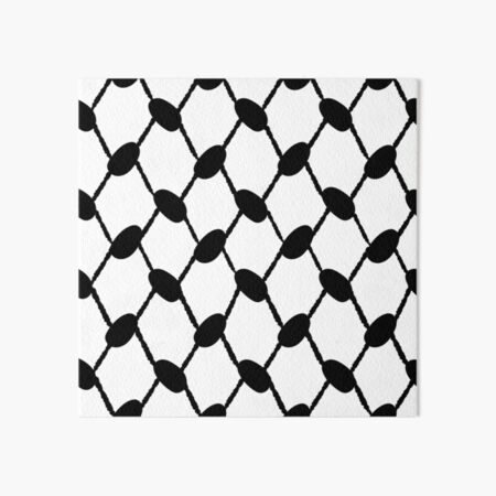 "Traditional Keffiyeh in Black and White" Art Board Print for Sale by ...